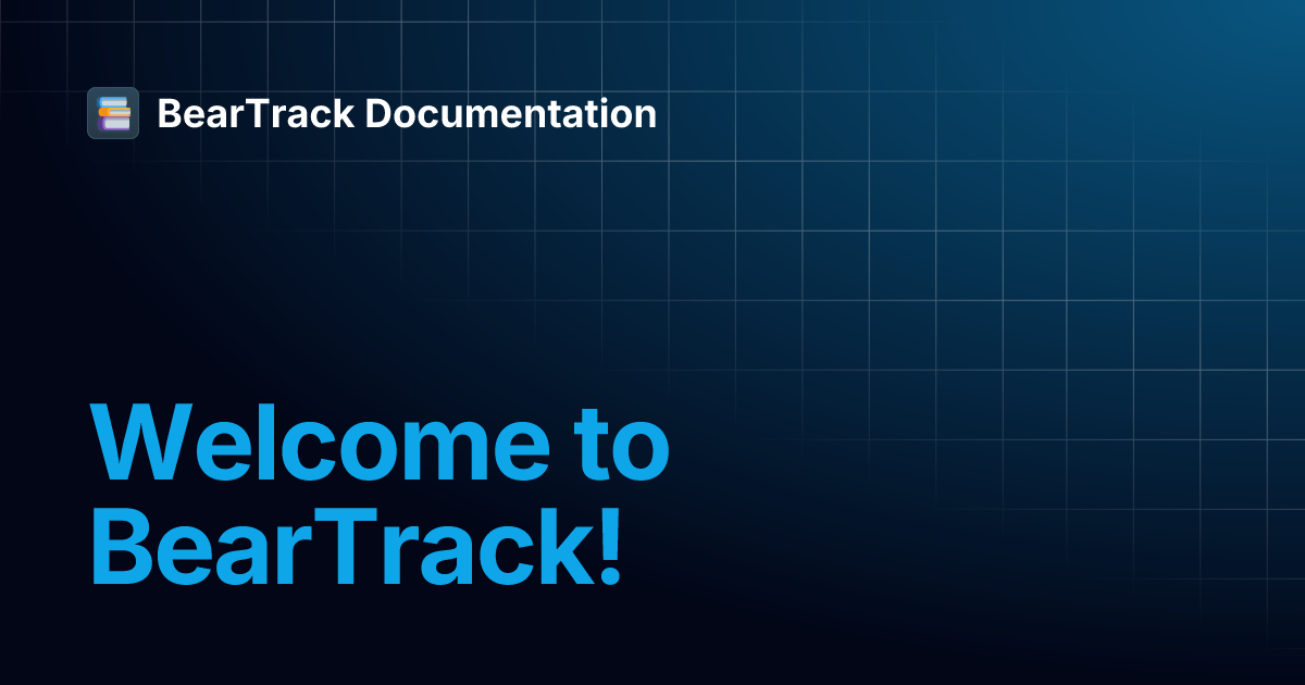 Welcome to BearTrack! | BearTrack Documentation